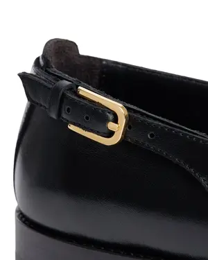 Sandro Leather Buckle Loafers