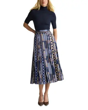 St. John Cashmere Turtleneck Short Sleeve Top