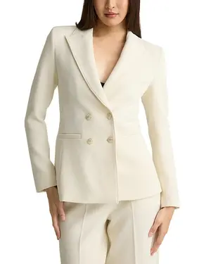 St. John Double Breasted Blazer - Ecru