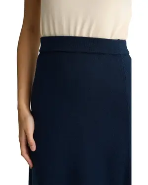 St. John Wool Blend Knit Midi Skirt