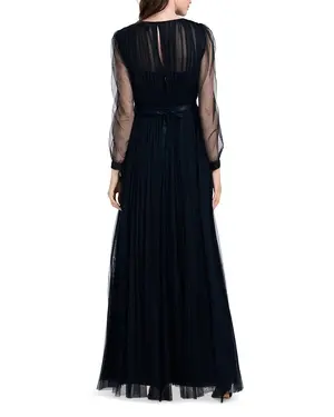EMILY SHALANT Crystal Embellished Tulle Gown