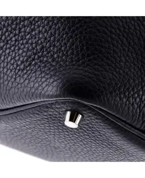 Hermès Pm Eclat Picotin Lock Bag Clemence - Navy Blue