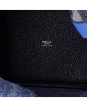 Hermès Pm Eclat Picotin Lock Bag Clemence - Navy Blue