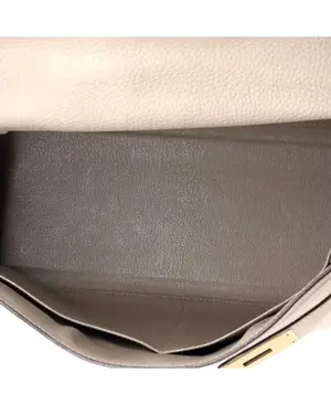 Hermès Kelly 28 Handbag Grey Togo With Gold Hardware