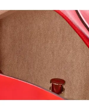 Hermès 31 Herbag Zip Berline Vache Canvas And Leather - Red