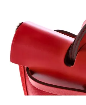 Hermès 31 Herbag Zip Berline Vache Canvas And Leather - Red