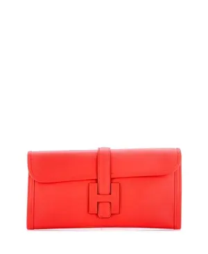 Hermès 29 Jige Elan Clutch Evercolor - Red