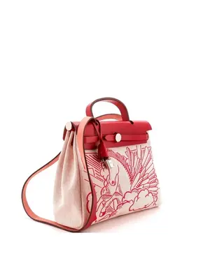 Hermès 31 Herbag Zip Pegase Pop Toile And Leather
