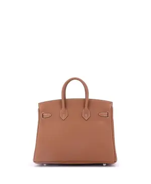 Hermès Birkin 25 Handbag Brown Togo With Palladium Hardware