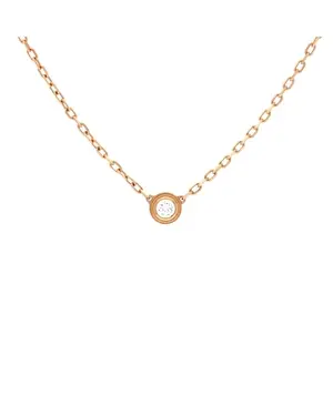 CARTIER Small D'amour Pendant Necklace 18k Rose Gold With Diamond, 16 - Pink