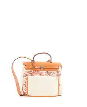 Hermès 31 Herbag Zip Pegase Pop Toile And Leather