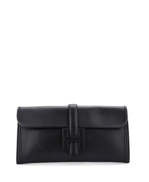 Hermès 29 Jige Elan Clutch Swift Black