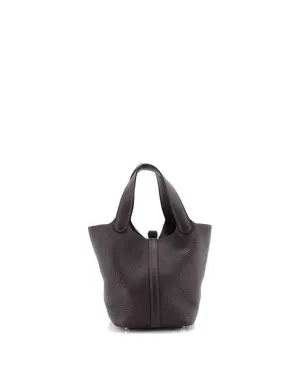 Hermès Pm Picotin Lock Bag Clemence - Brown