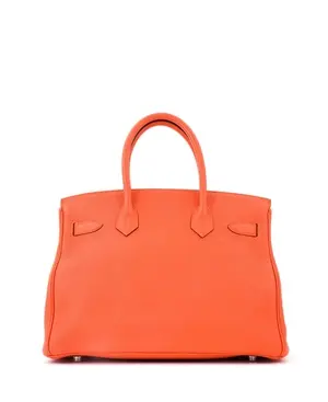 Hermès Birkin 30 Handbag Orange Togo With Palladium Hardware