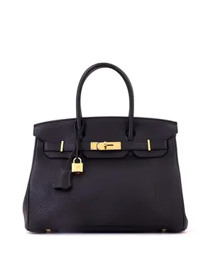 Hermès Birkin 30 Handbag Black Togo With Gold Hardware - Noir