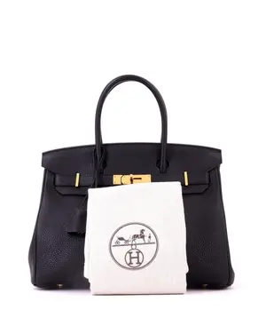 Hermès Birkin 30 Handbag Black Togo With Gold Hardware