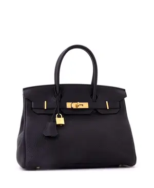 Hermès Birkin 30 Handbag Black Togo With Gold Hardware