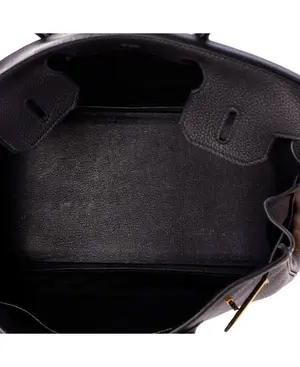Hermès Birkin 30 Handbag Black Togo With Gold Hardware