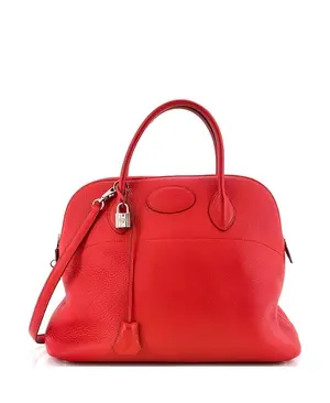 Hermès 35 Bolide Bag Clemence - Red