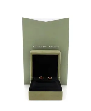 VAN CLEEF & ARPELS Sweet Alhambra Stud Earrings 18k Rose Gold And Carnelian