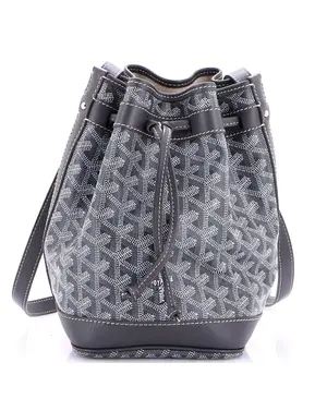Goyard Pm Petit Flot Bucket Bag Coated Canvas - Gray