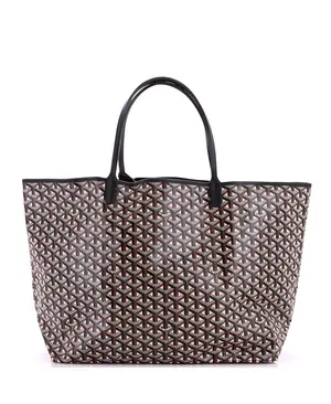 Goyard Gm Saint Louis Tote Claire Voie Coated Canvas - Black