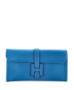 Hermès 29 Jige Elan Clutch Epsom - Blue