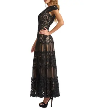 Tadashi Shoji Elzy Sequin Embroidered Tea-length Dress