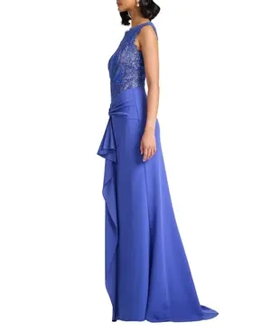 Tadashi Shoji Evelise Lace Cascade Gown