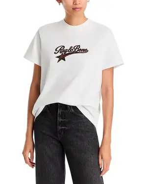 Rag & Bone Miramar Cotton Logo Graphic Tee