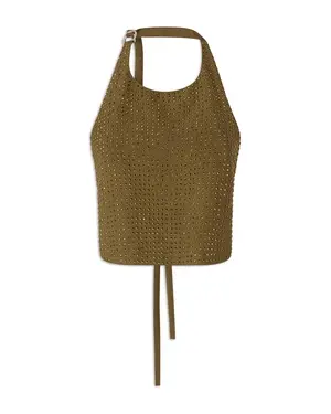 Pinko Arbaia Rhinestone Tank Top - Brown