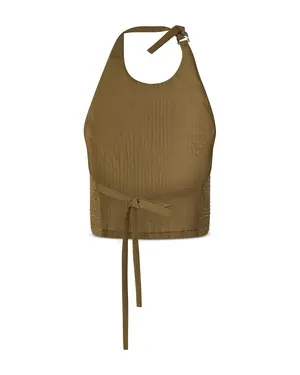 Pinko Arbaia Rhinestone Tank Top - Brown