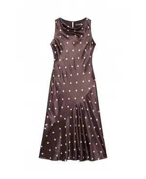 Mint Velvet Satin Polkadot Midi Dress