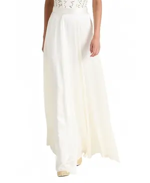TEMPERLEY LONDON Amerie Satin Skirt - Ivory