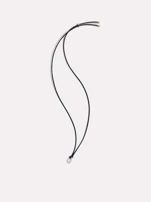BY PARIAH Fortuna Leather Necklace | White Diamond