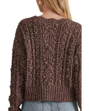 Splendid Hartford Cotton Blend Bobble Cardigan - Java