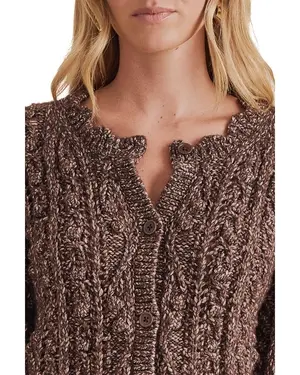 Splendid Hartford Cotton Blend Bobble Cardigan - Java