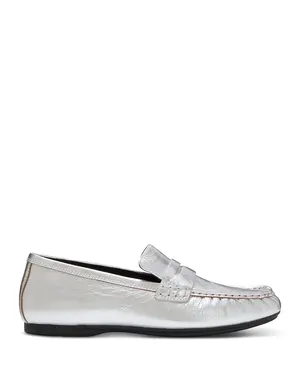 Fitflop Delicato Crinkle Metallic Leather Loafers