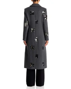 MILLY Wanda Sequin Embellished Coat