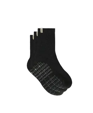 FRAISE Graphite Trio Grip Socks, Pack Of 3 Graphite
