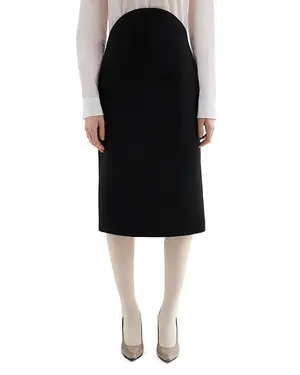 JIL SANDER Wool Sable Skirt - Black