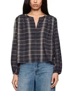 Z Supply Autumn Printed Button Placket Blouse