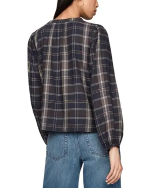 Z Supply Autumn Printed Button Placket Blouse