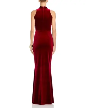 Chiara Boni La Petite Robe Medey Gathered Velvet Gown