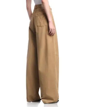 Emporio Armani Cotton Corduroy Wide Leg Pants