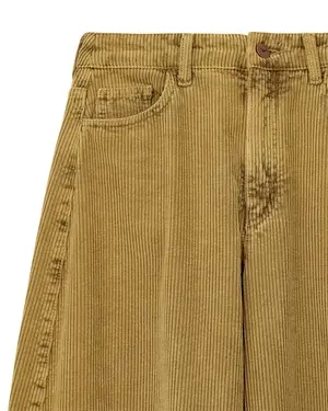 Emporio Armani Cotton Corduroy Wide Leg Pants