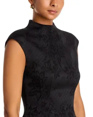 Veronica Beard Haworth Mock Neck Mini Dress