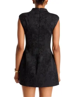 Veronica Beard Haworth Mock Neck Mini Dress