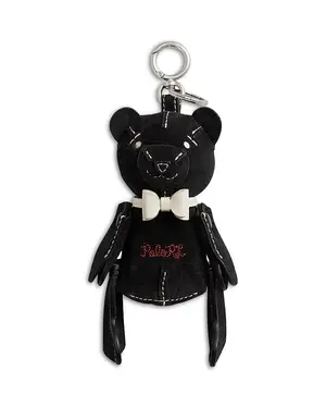 Polo Ralph Lauren Bow Tie Polo Bear Suede Bag Charm - Black