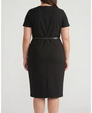 Universal Standard Plus Executive Ponte Dress - Black